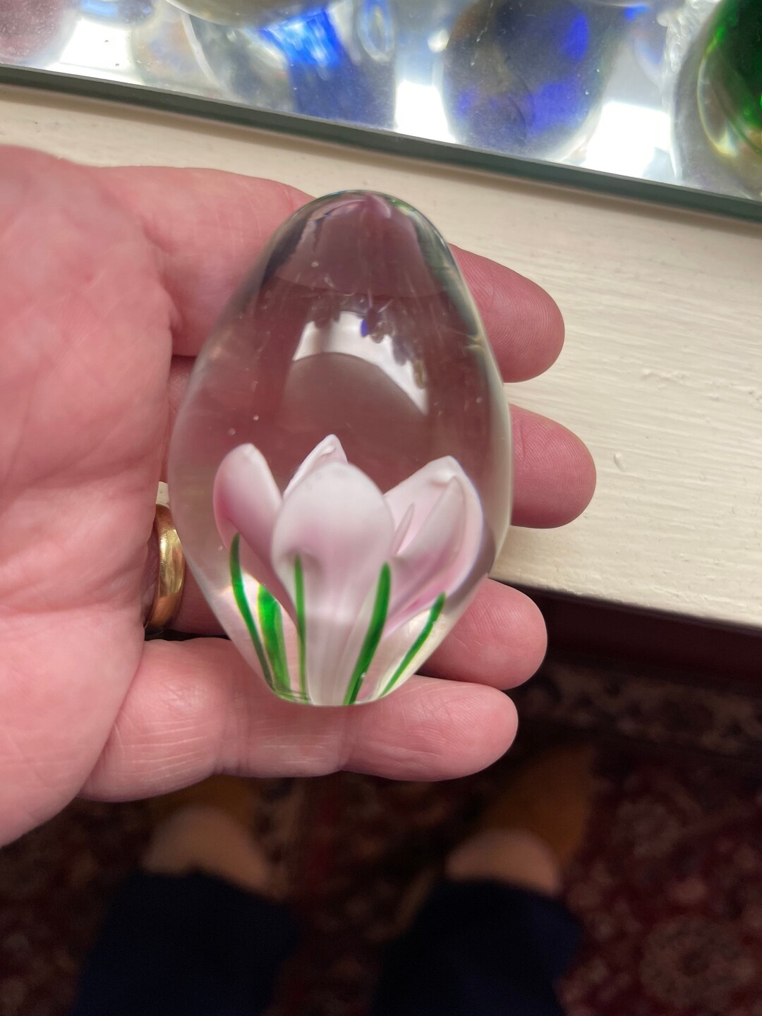 Small Glass Paperweight - Etsy