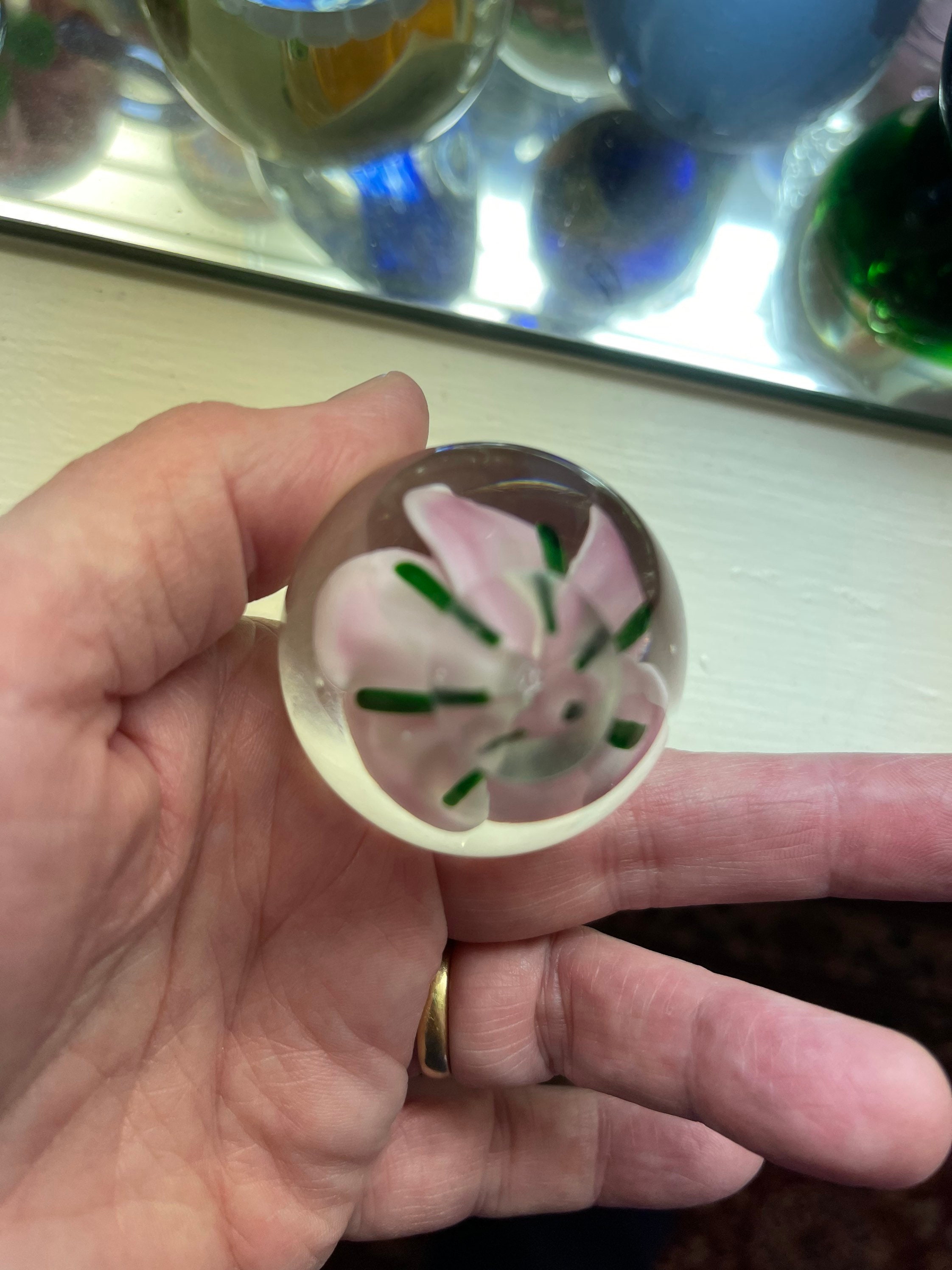 Small Glass Paperweight - Etsy