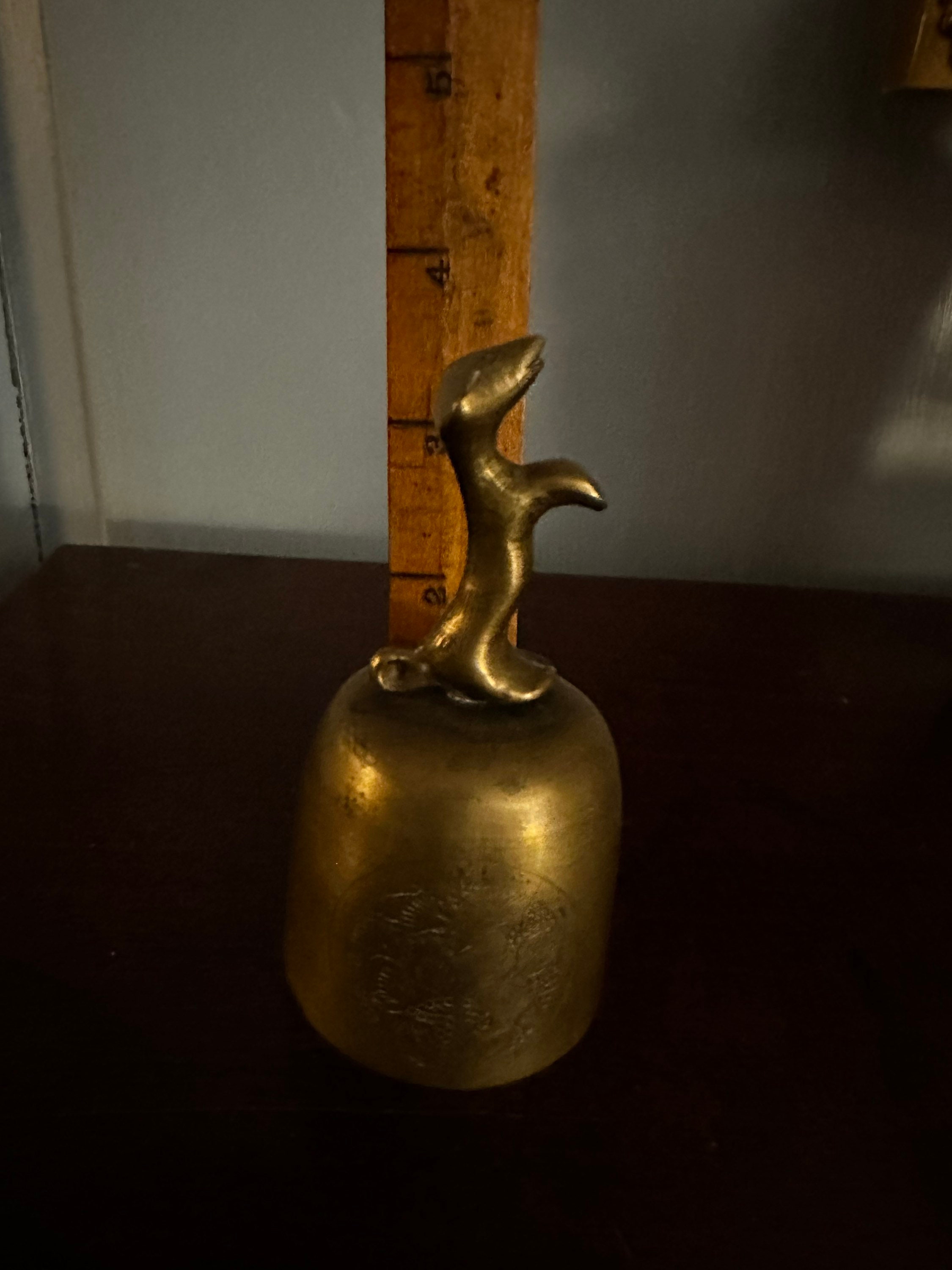 Vintage Miniature Brass Bell - Etsy