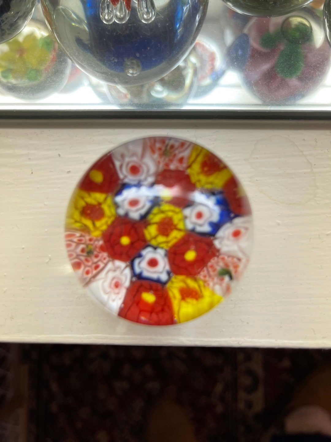 Small Glass Paperweight. - Etsy