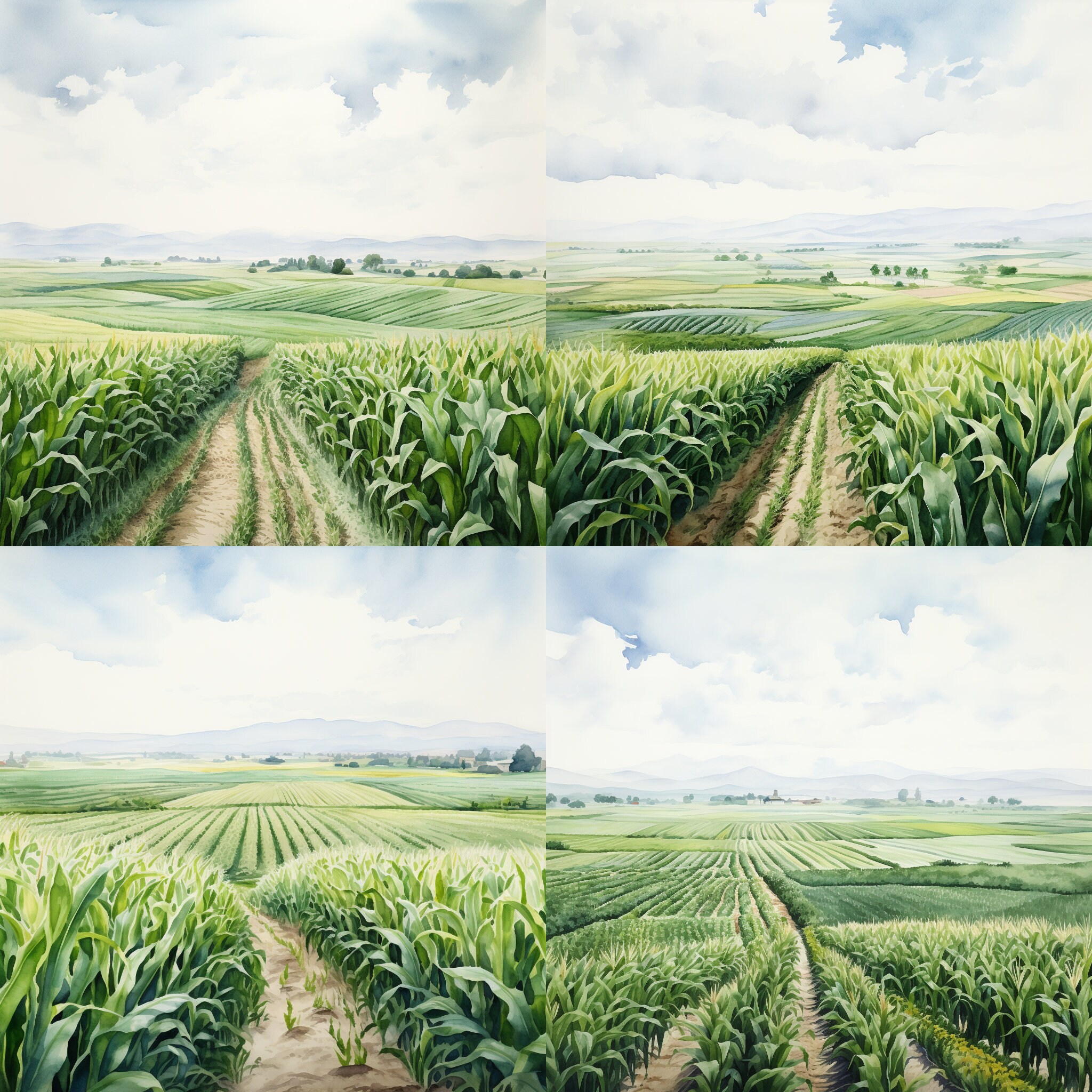 Watercolor Corn Field PNG Corn Clipart Corn Field Watercolor Corn Field ...