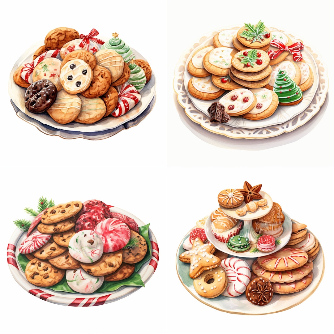 Watercolor Christmas Cookies PNG Cookie Clipart Christmas Cookie ...