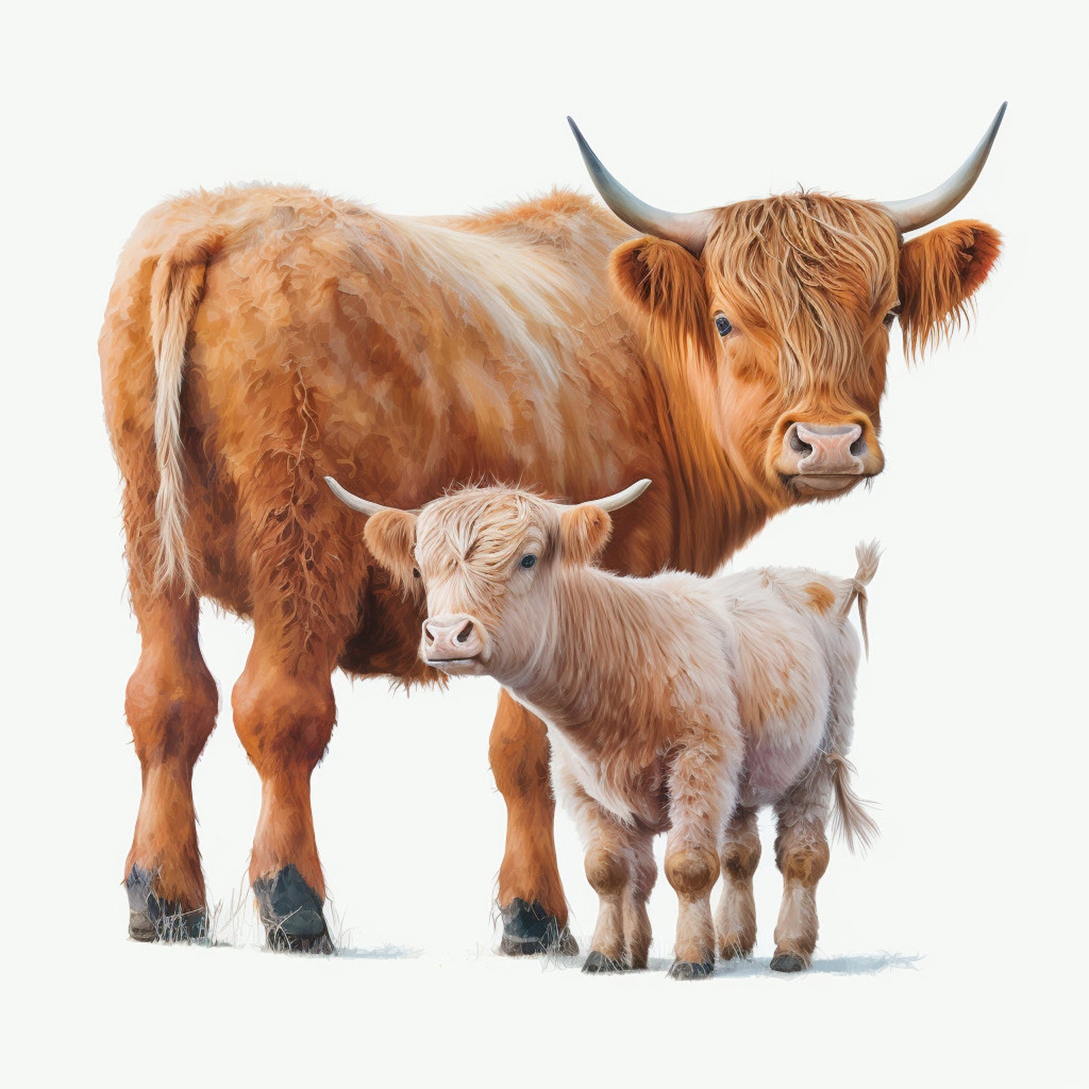 Highland Cow PNG Clipart Highland Cow Wall Art Highland Cow Clipart ...