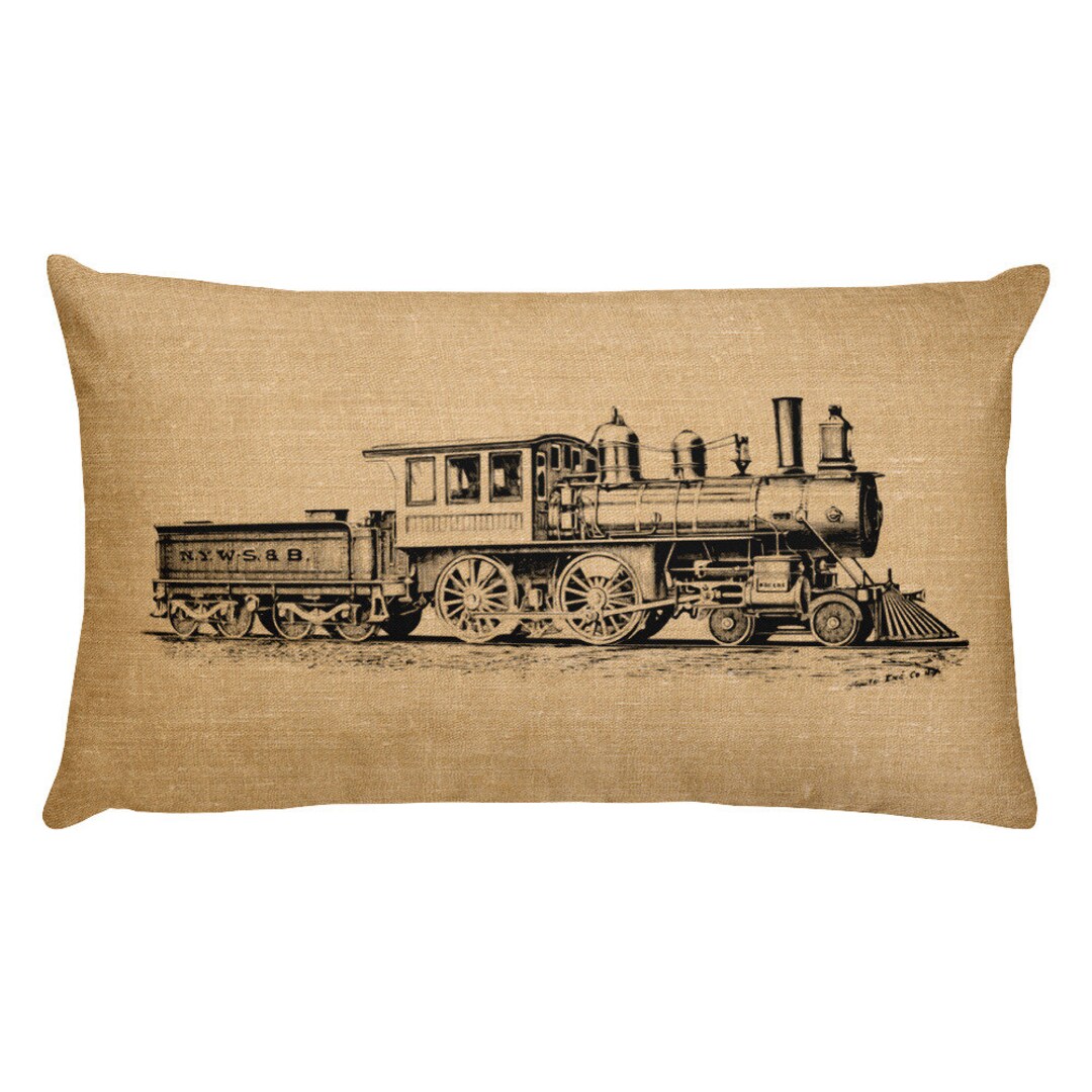 Steam Train Engine Premium Pillow, Train Cushion, Train Fan Gift ...