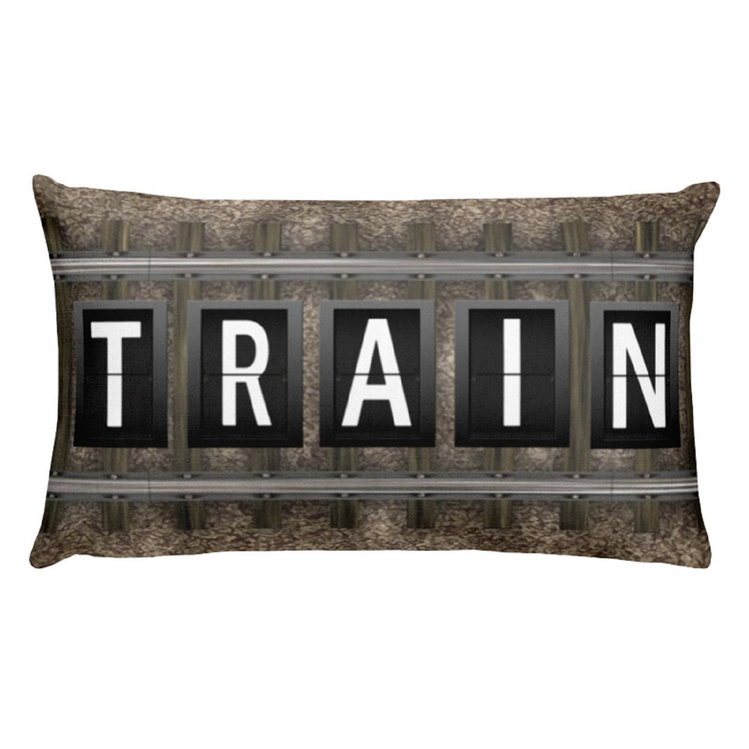 TRAIN Track Pillow, Train Fan Gift, Railroad Modeller Gift, Railway ...