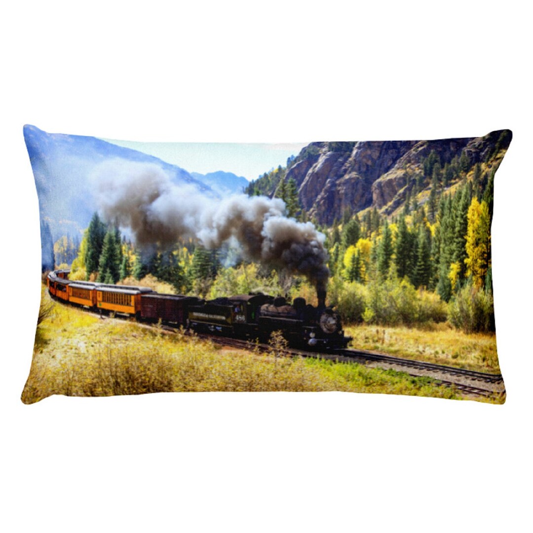 Train Pillow, Train Cushion, Train Throw Pillow, Steam Train Pillow ...