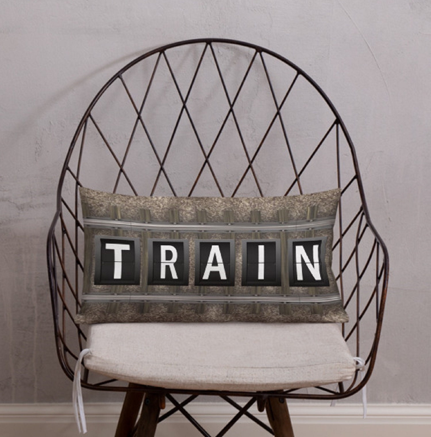 TRAIN Track Pillow, Train Fan Gift, Railroad Modeller Gift, Railway ...