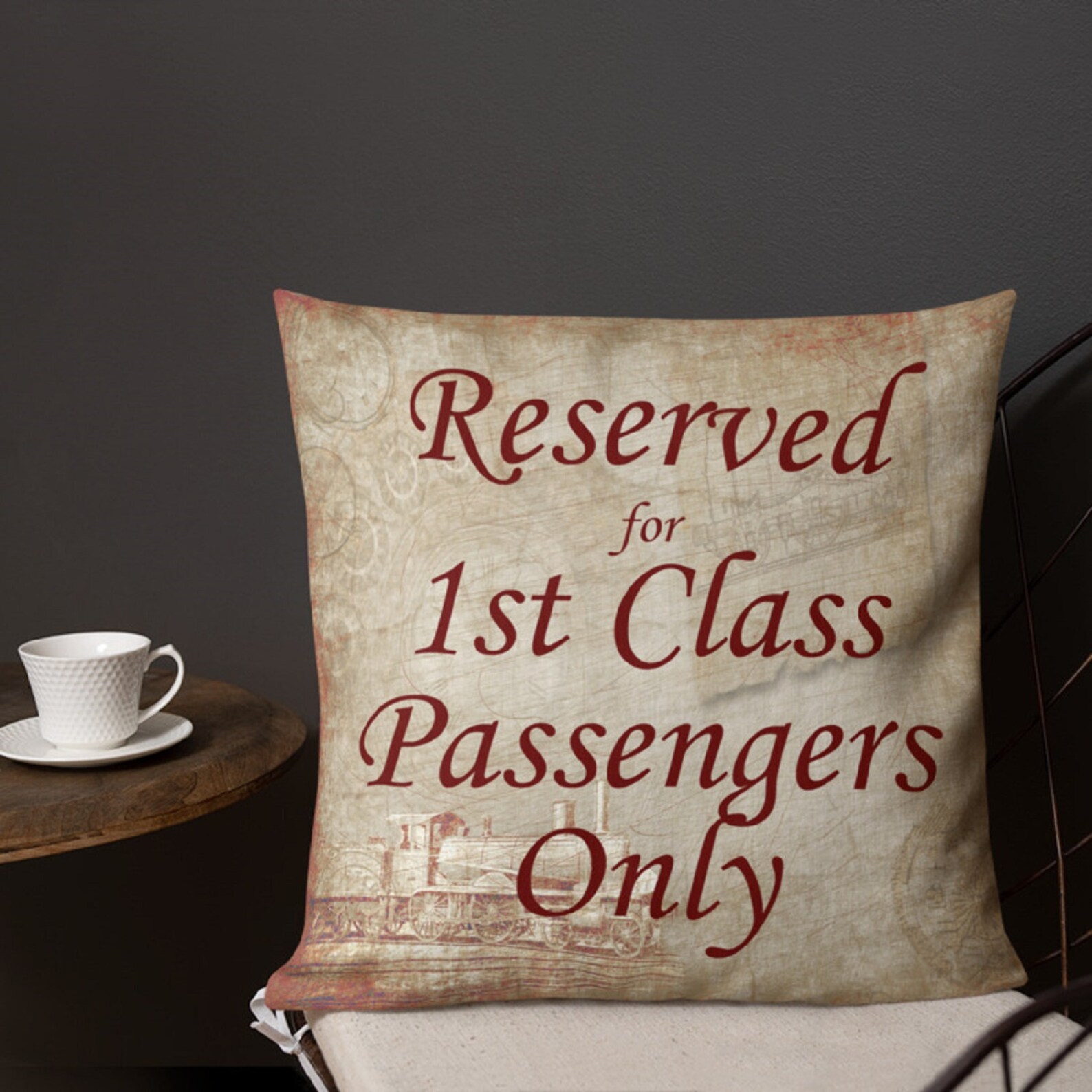Train Pillow, Railroad Decor, Train Throw Pillow, Railway Cushion Gift ...