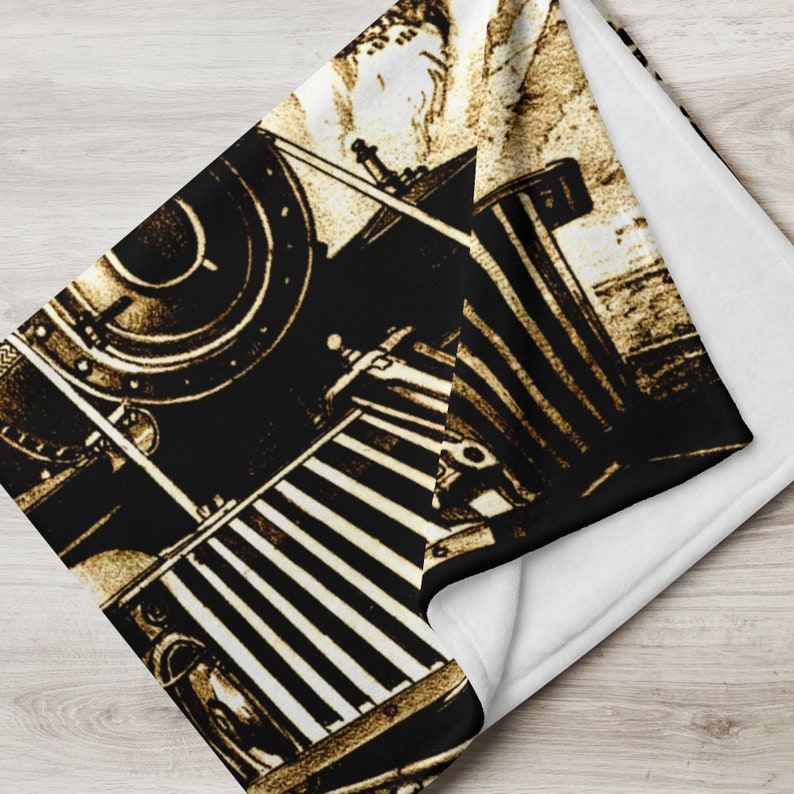 Vintage Steam Train, Throw Blanket 60" X 50", Train Fan Gift, Steam ...