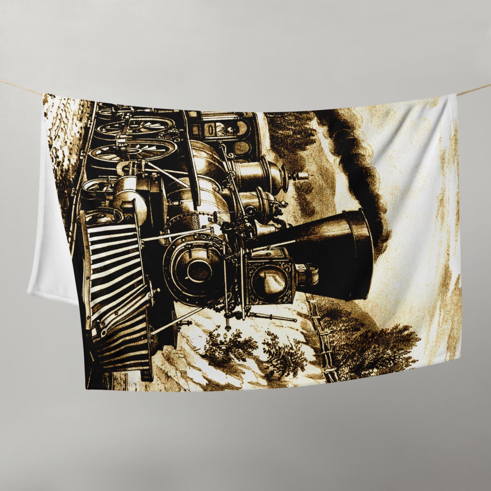 Vintage Steam Train, Throw Blanket 60 X 50, Train Fan Gift, Steam ...