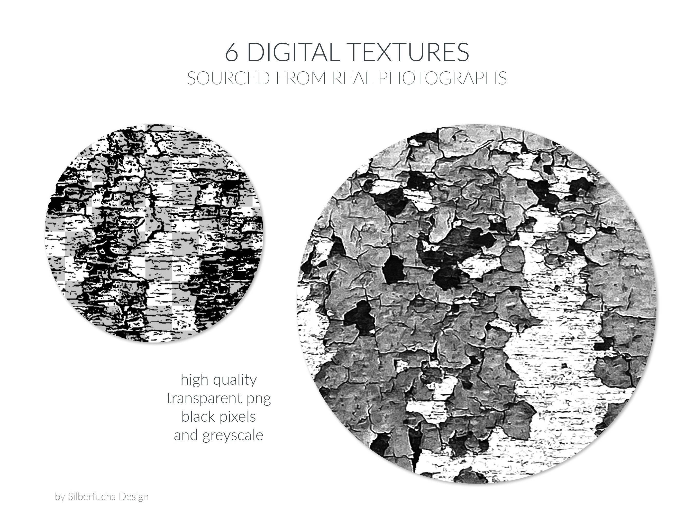6 Overlay-textures Vol 07 for Photoshop, Transparent PNG for Grungy ...