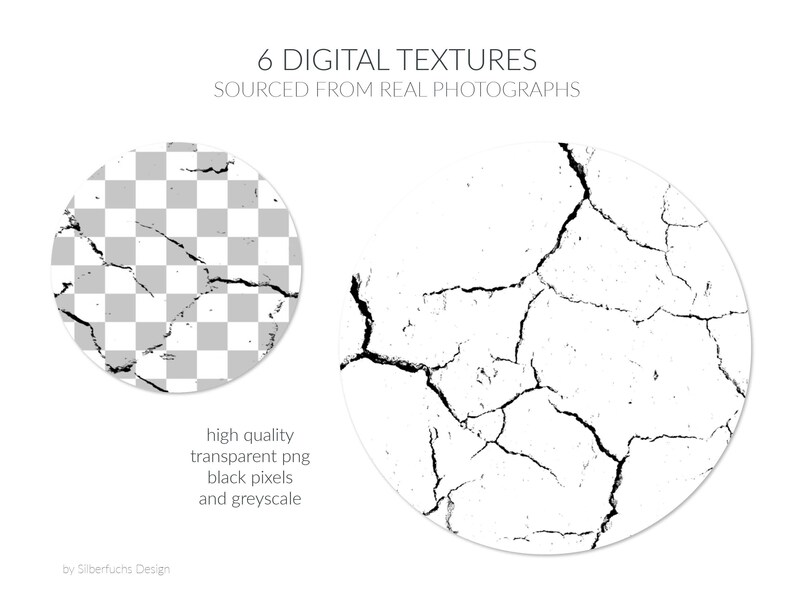 6 Overlay-textures Vol 10 for Photoshop, Transparent PNG for Grungy ...