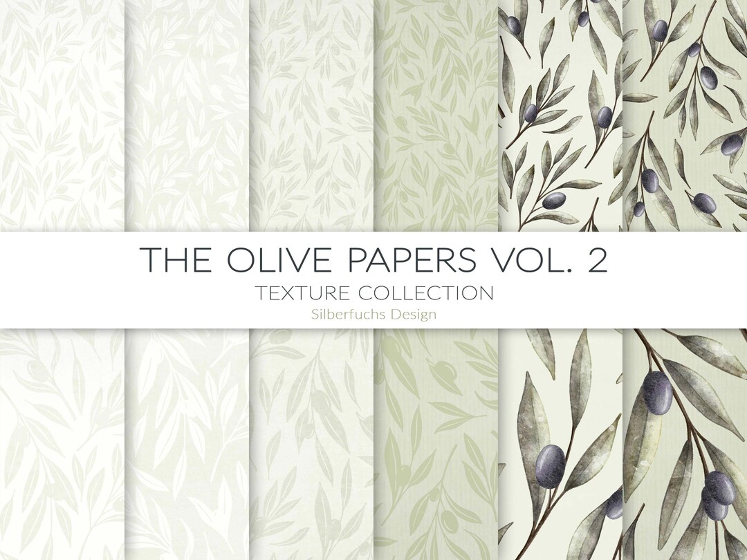 Olive Digital Textures an Elegant Pack of 12 Printable Digital Papers ...