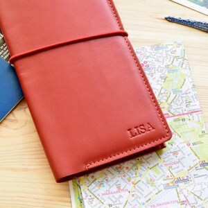 Leather Travel Wallet Organizer, Personalized Travel Wallet Passport ...