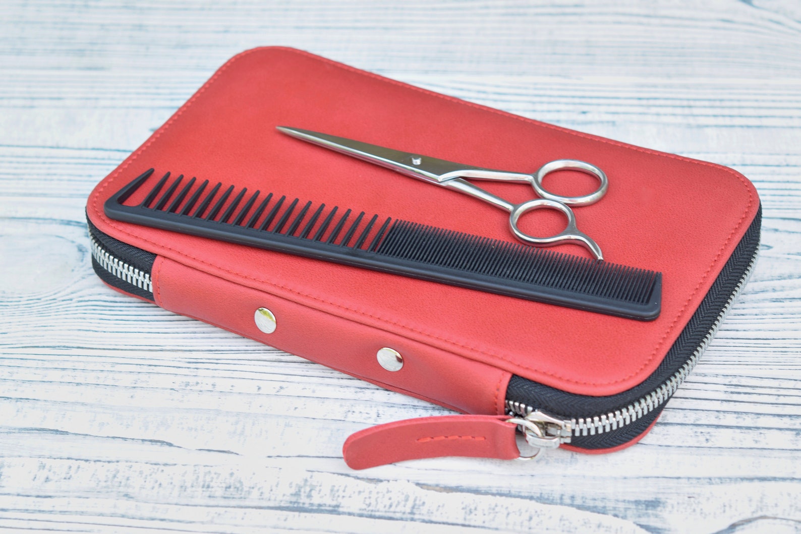 Hairdresser Leather Scissors Case Leather Tool Case for - Etsy