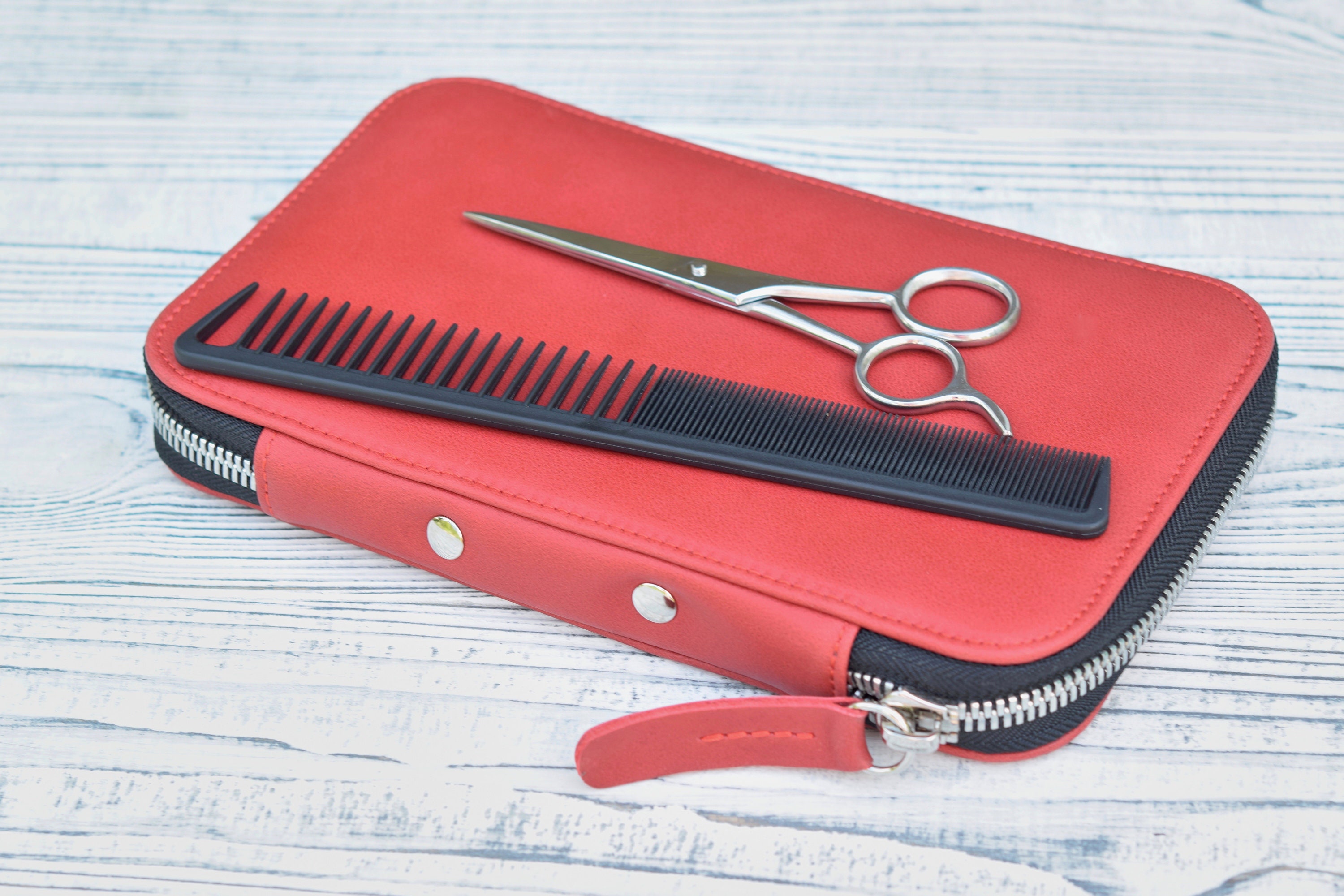 Kapper lederen schaar geval Leer tool case voor kappers - Etsy Nederland