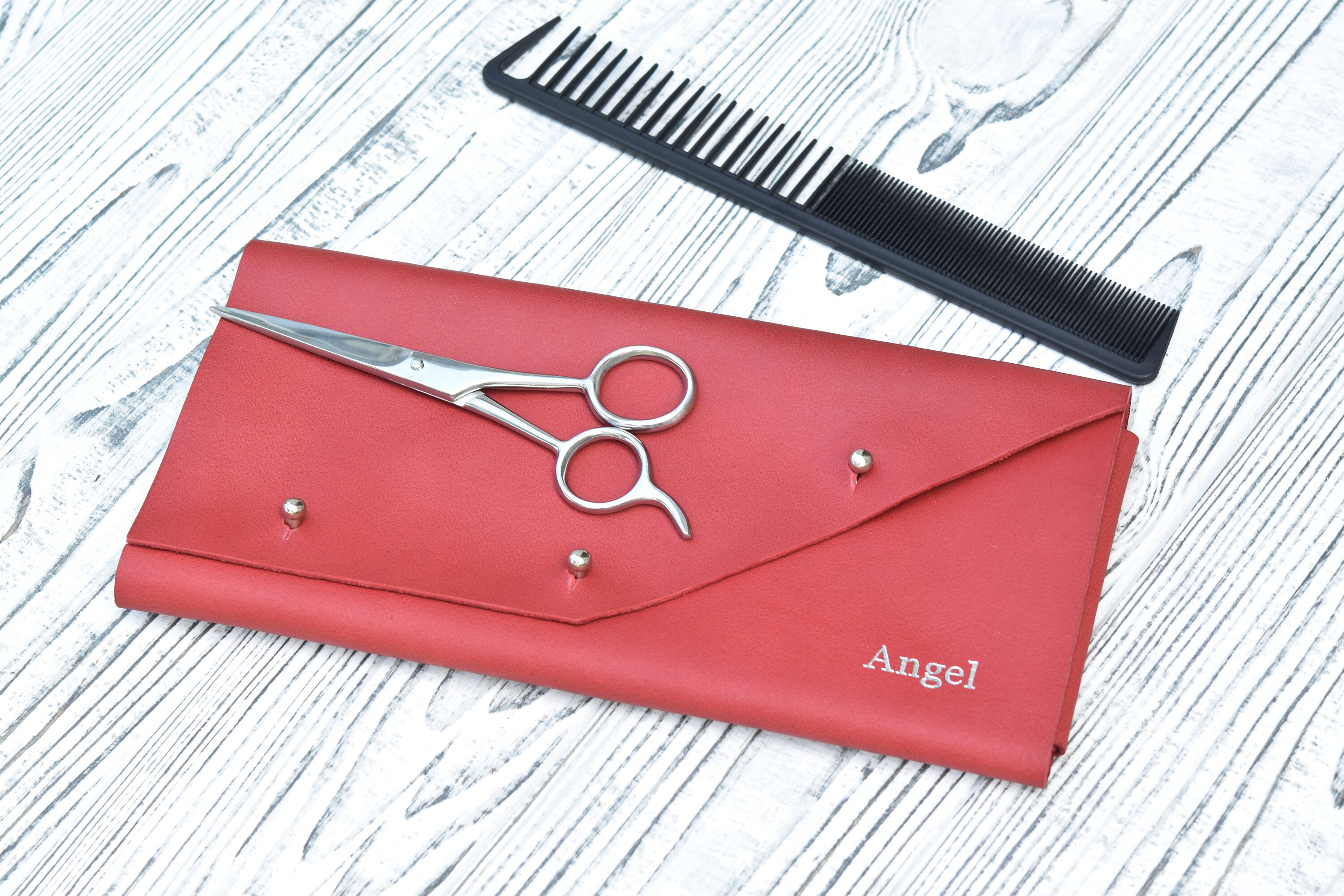 Personalized Leather Scissors Case Genuine Leather Tool Case | Etsy