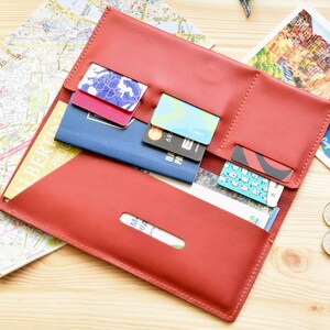 Leather Travel Wallet Organizer, Personalized Travel Wallet Passport ...