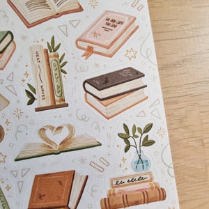 Sticker Sheet - Books | Journal Stickers, Calendar, Planner Stickers ...