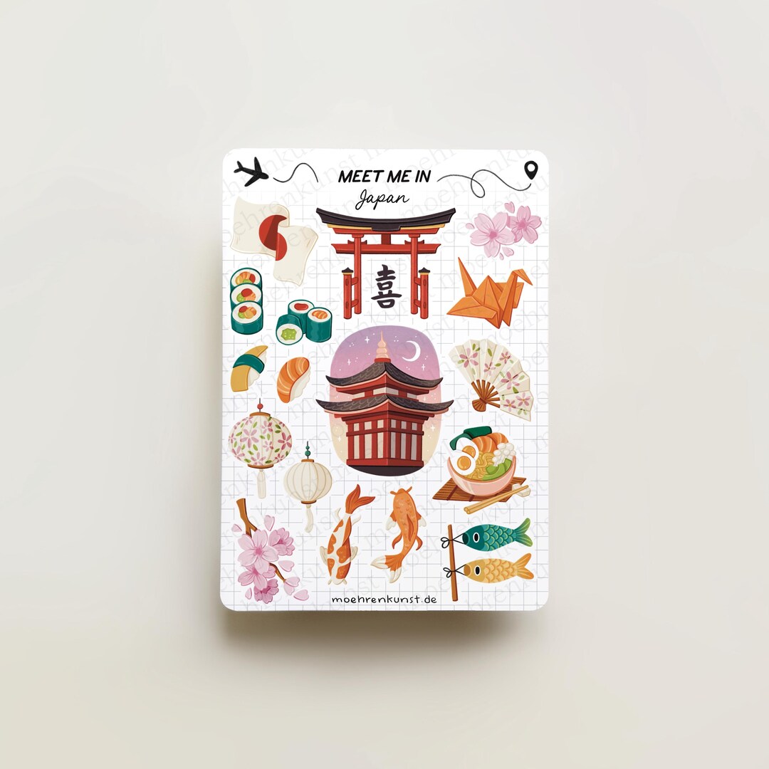Meet Me in Japan | Journal Stickers, Calendar, Planner Stickers ...