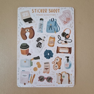 Sticker Sheet - Travel Essentials | Journal Stickers, Calendar, Planner ...