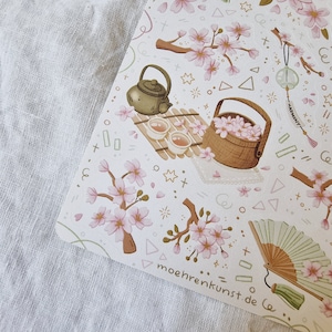 Sticker Sheet - Sakura | Journal Stickers, Planner Stickers, Scrapbook ...
