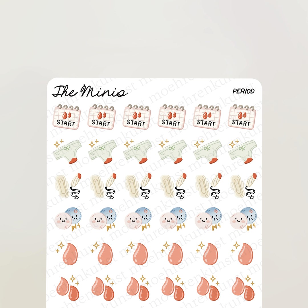 The Minis - Period | Journal, Calendar, Planner Stickers, Scrapbook ...