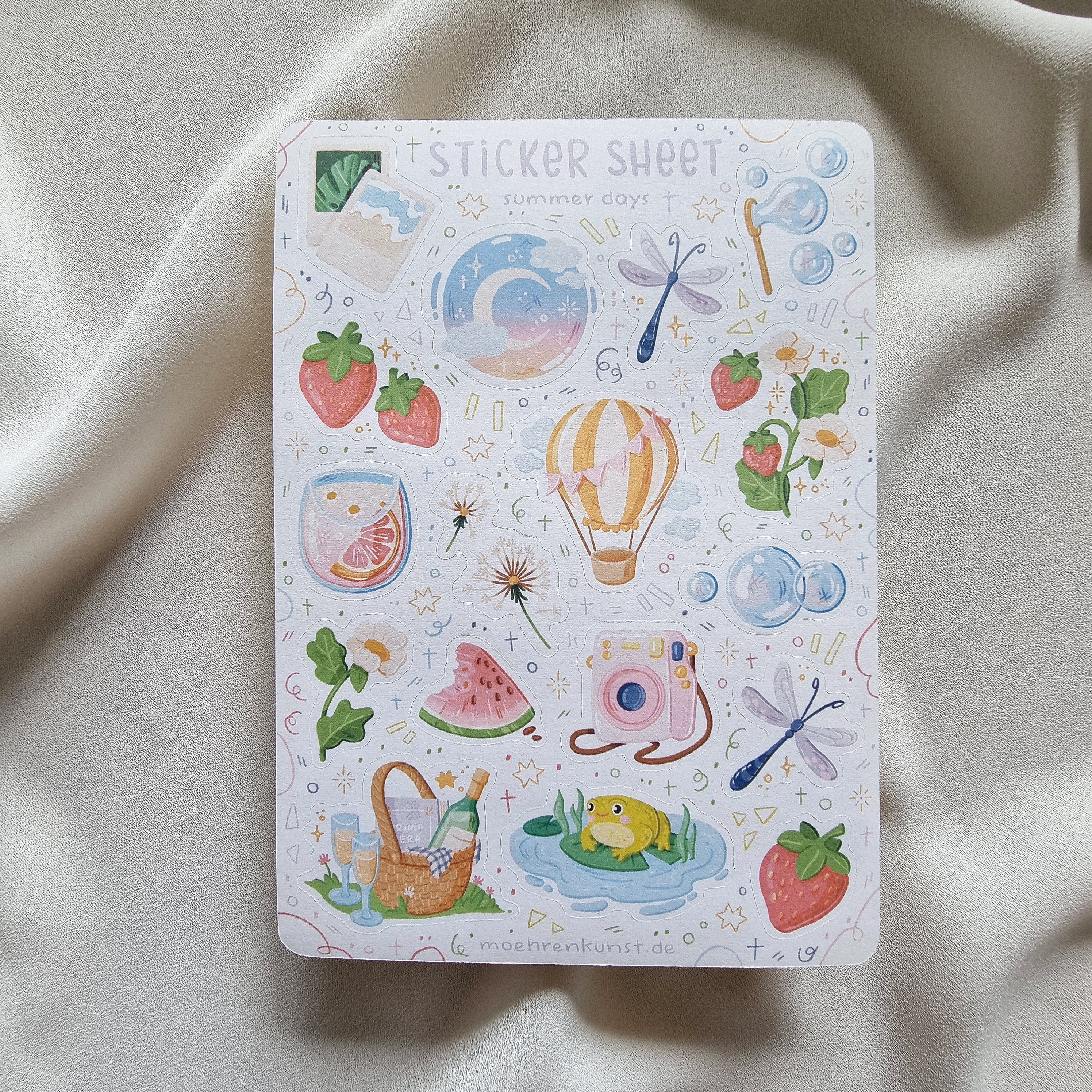Sticker Sheet - Summer Days | Journal Stickers, Calendar, Planner ...