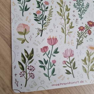 Sticker Sheet - Flowers Pink (CLEARANCE) | Journal Stickers, Calendar ...