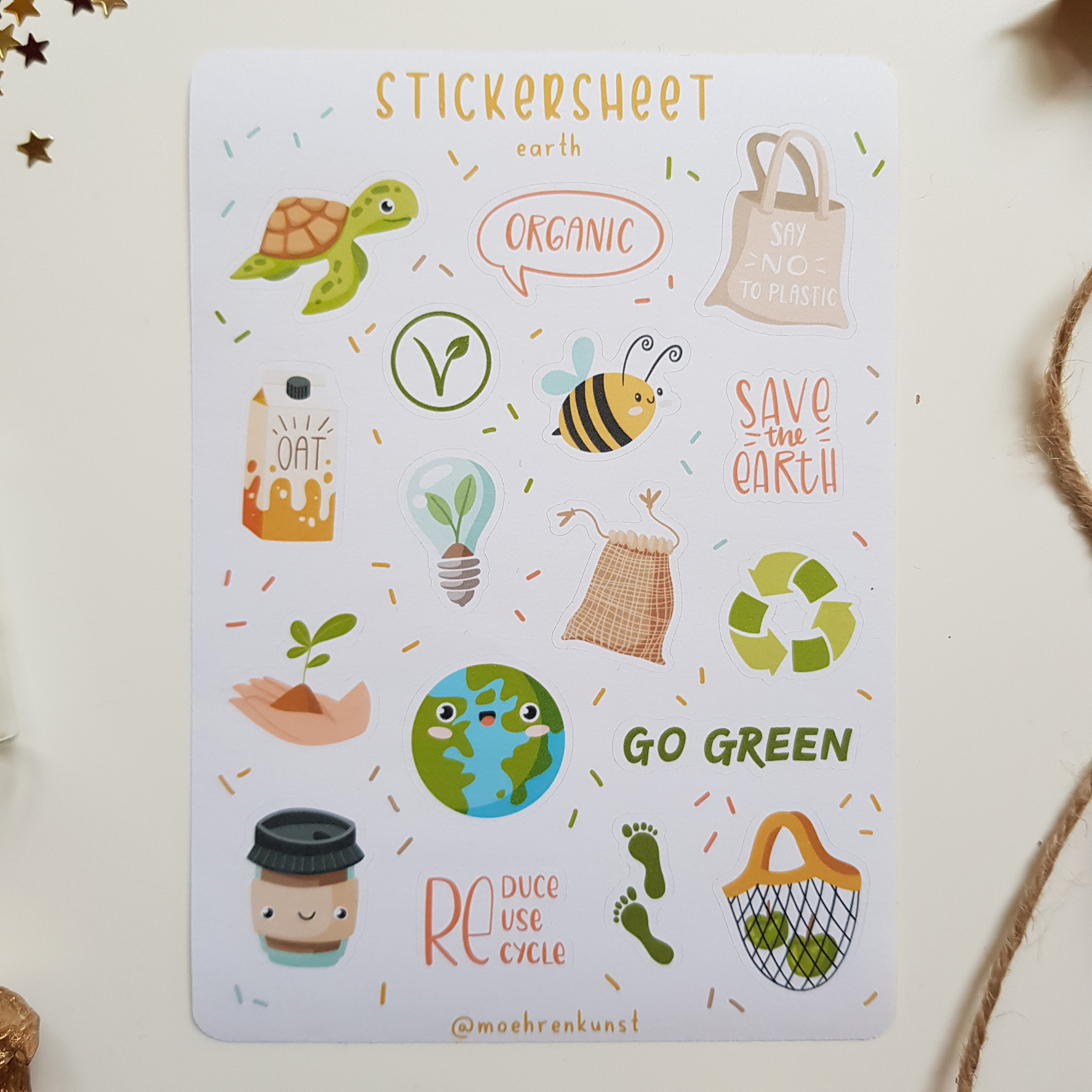 Paper & Party Supplies The Earth Signs Sticker Set For Journaling ...