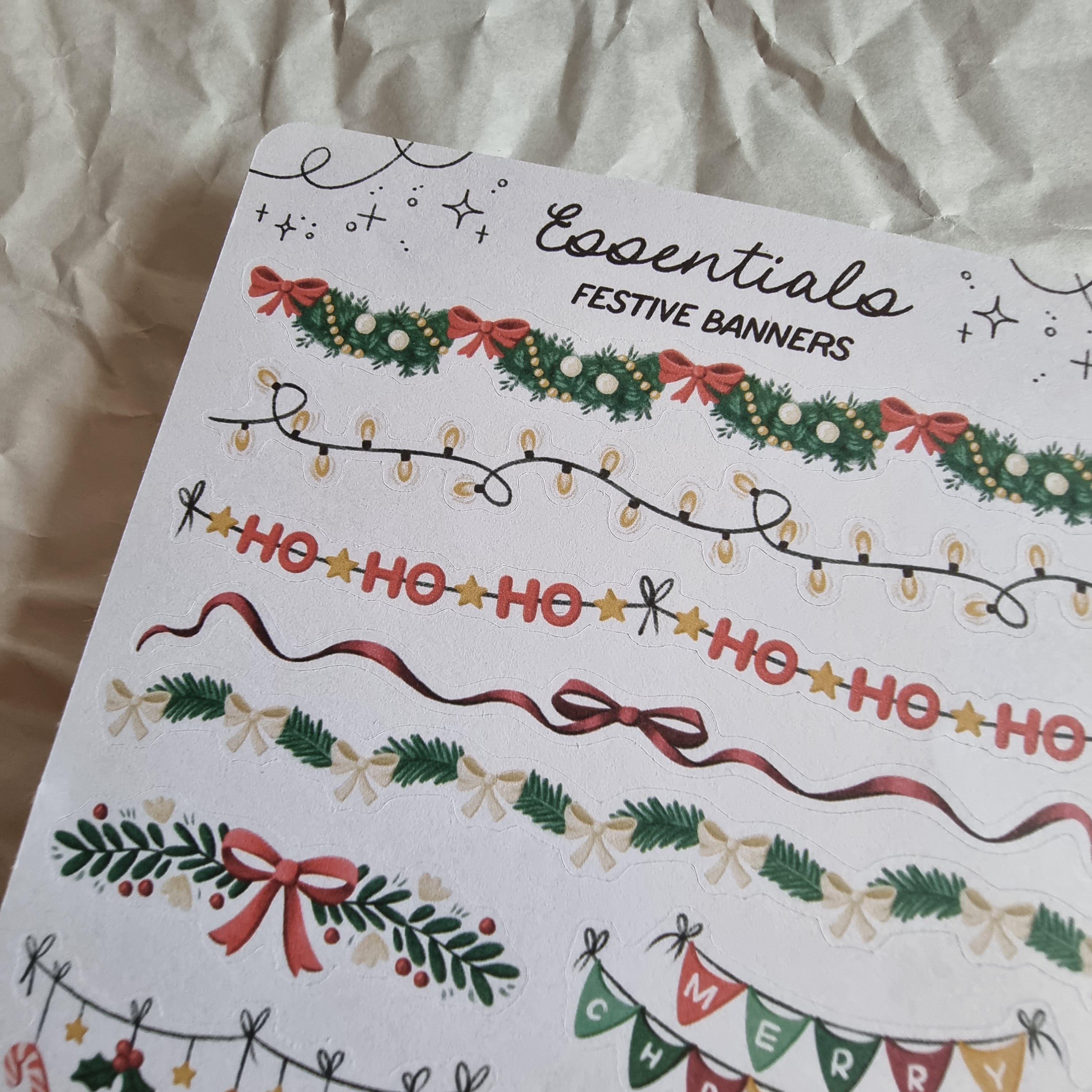 Essentials - Festive Banners | Journal Stickers, Calendar, Planner ...