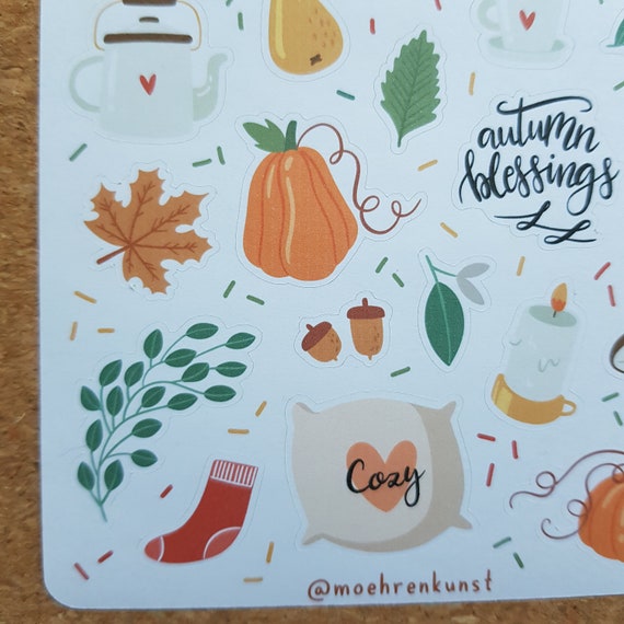 Paper Fall Animal Stickers Cozy Critters Decorative Sticker Sheets ...