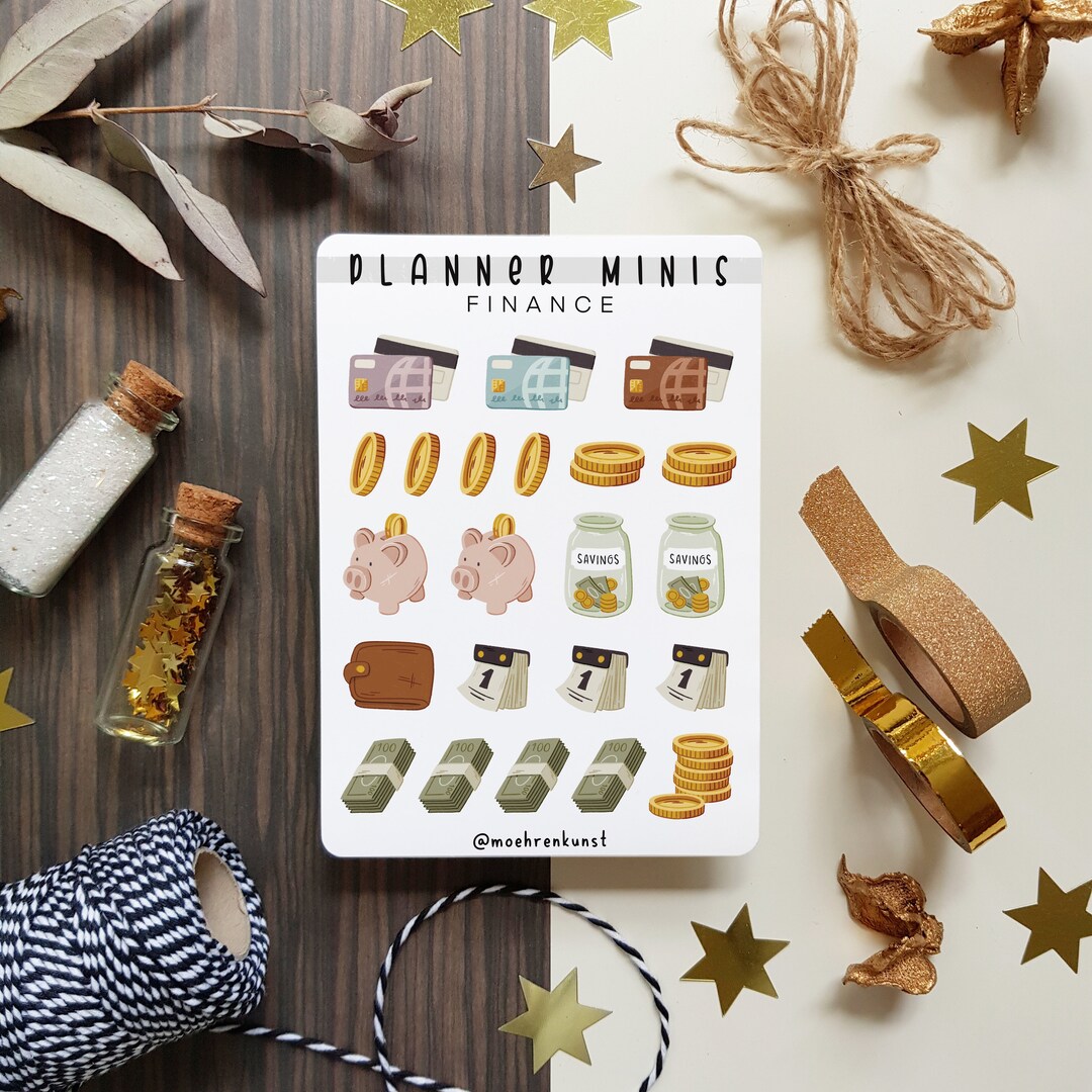 Planner Minis Finance Stickers Planner Stickers - Etsy