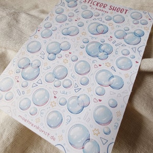 Sticker Sheet - Bubbles | Journal Stickers, Planner Stickers, Scrapbook ...