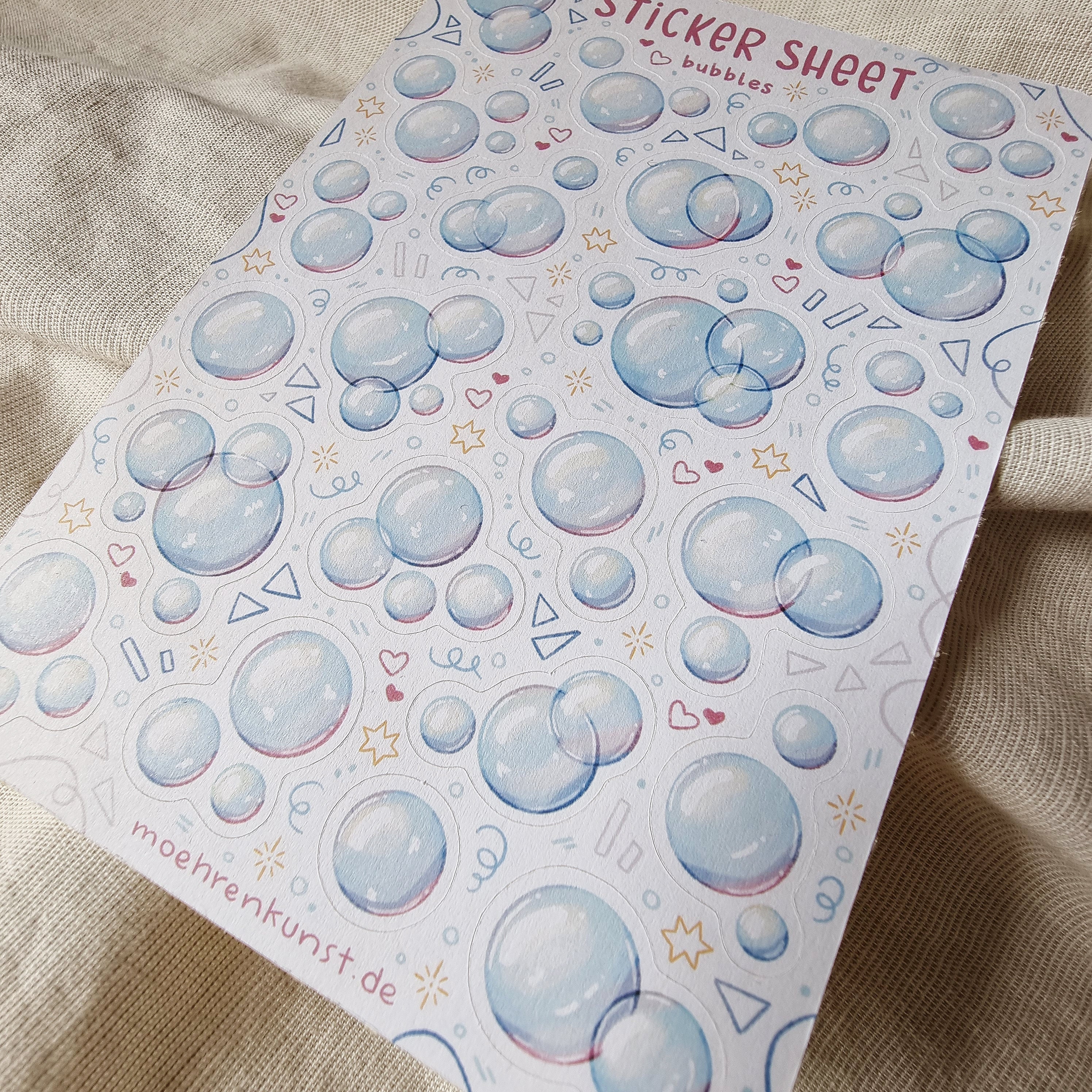 Sticker Sheet - Bubbles | Journal Stickers, Planner Stickers, Scrapbook ...