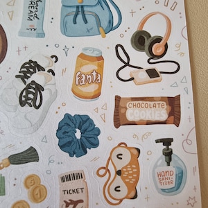 Sticker Sheet - Travel Essentials | Journal Stickers, Calendar, Planner ...