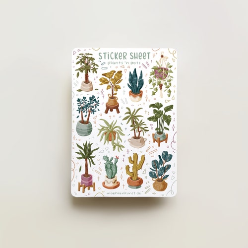 Plants Sticker Sheet Planner Stickers Bullet Journal Plant - Etsy