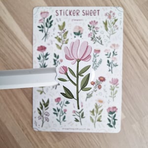 Sticker Sheet - Flowers Pink (CLEARANCE) | Journal Stickers, Calendar ...