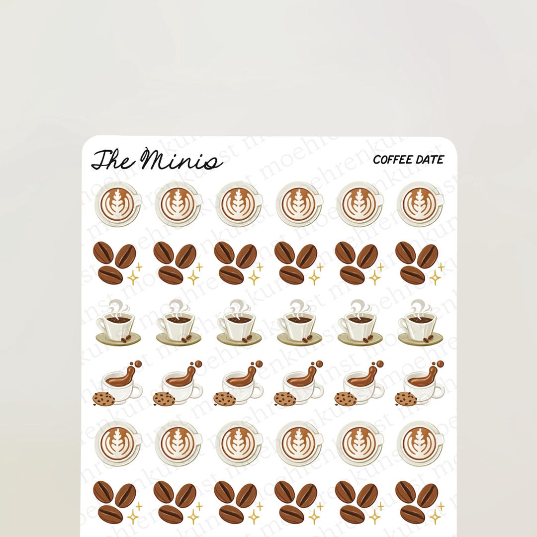 The Minis - Coffee Date | Journal, Calendar, Planner Stickers ...