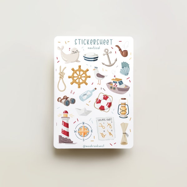 Nautical Stickers - Etsy