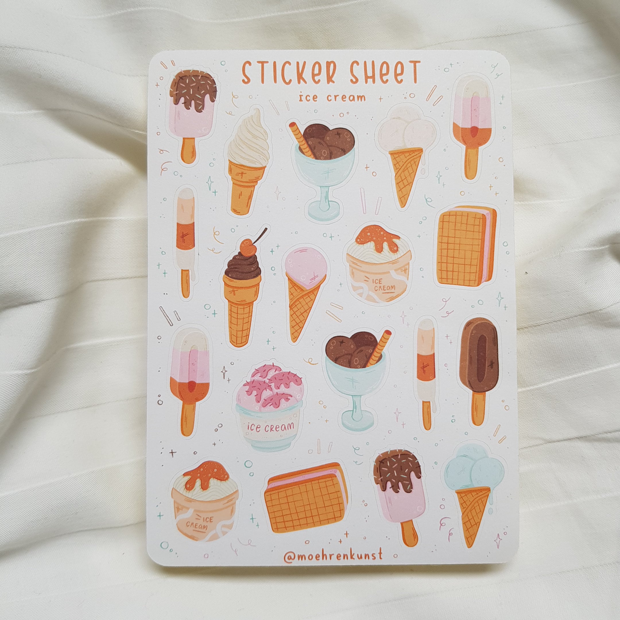 Papercraft Bullet Journal or Planner Accessories 46 Ice-Cream Stickers ...