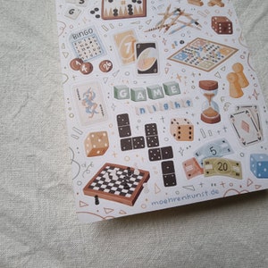 Sticker Sheet - Game Night | Journaling Stickers for Your Planner - Etsy