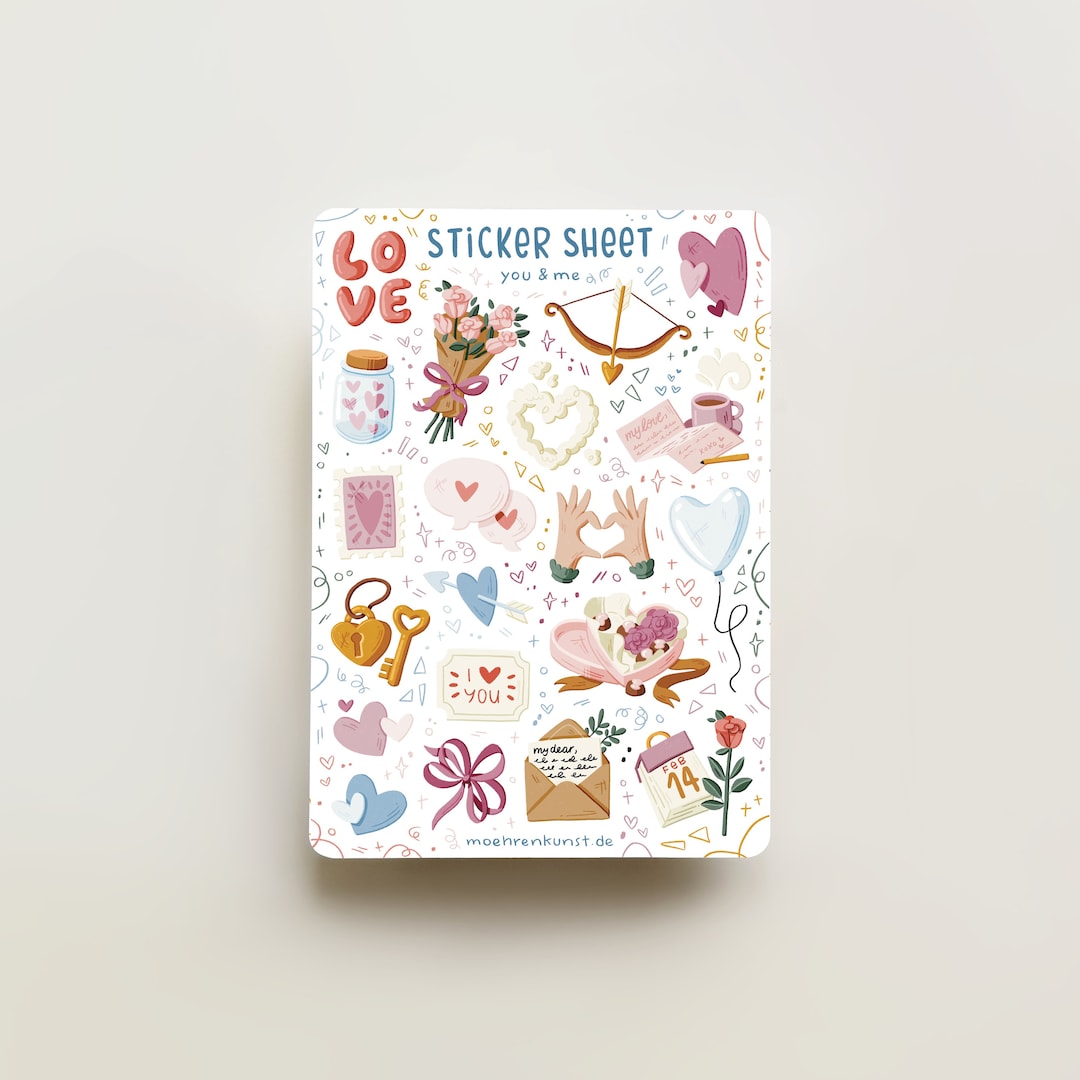 Sticker Sheet - You & Me | Journaling Stickers for Your Planner - Etsy
