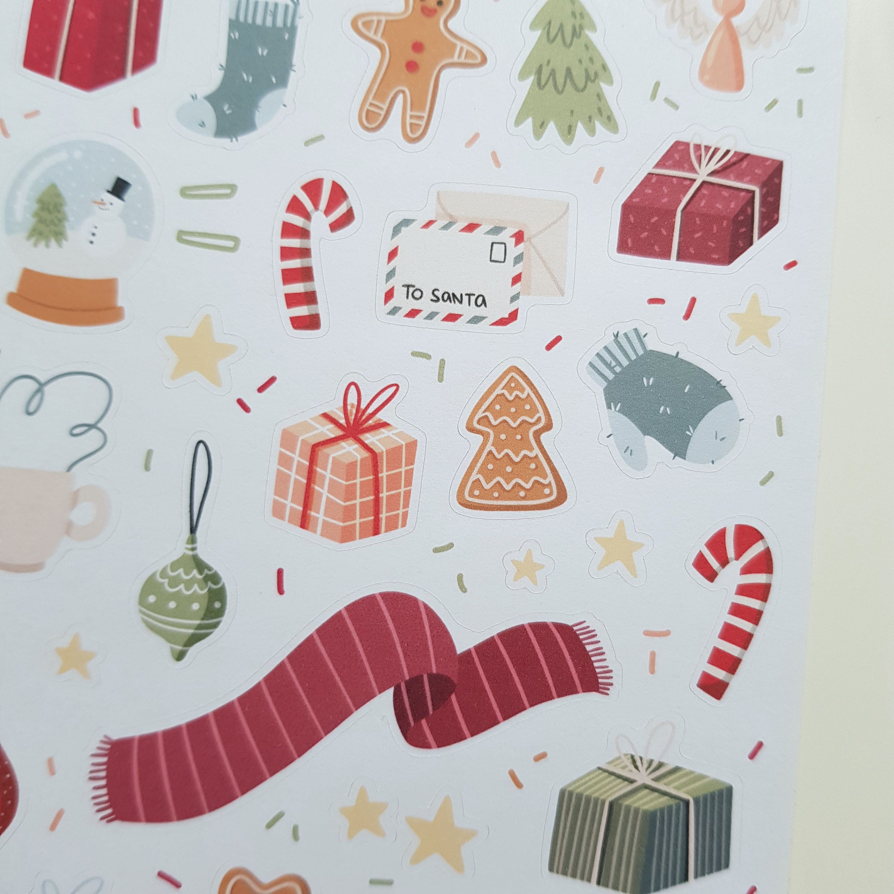 Vinyl Stickers Cozy Sticker Sheet Winter Planner Stickers Christmas ...