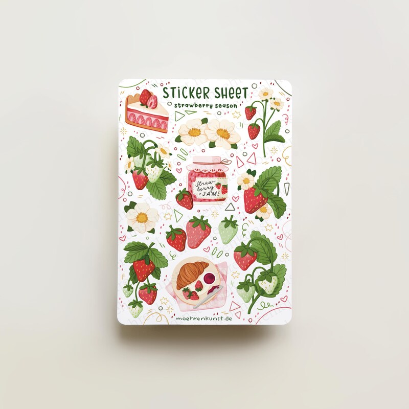 Erbeer sticker - Etsy.de