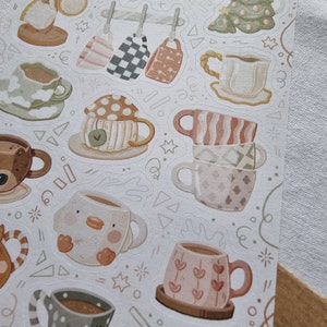 Sticker Sheet - Cute Mugs | Journal Stickers, Calendar, Planner ...