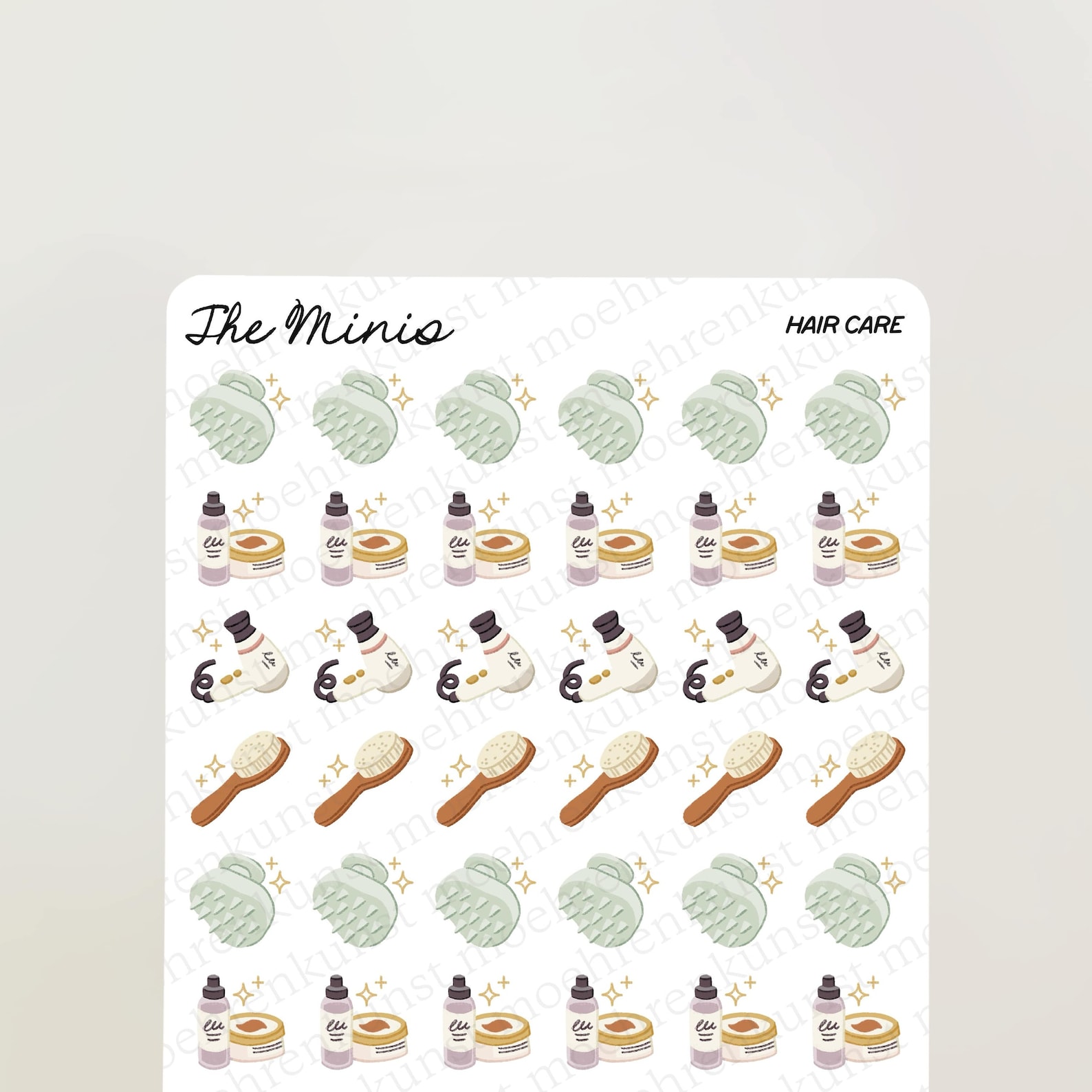 The Minis - Hair Care | Journal, Calendar, Planner Stickers, Scrapbook ...