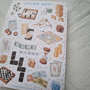 Sticker Sheet - Game Night | Journaling Stickers for Your Planner - Etsy