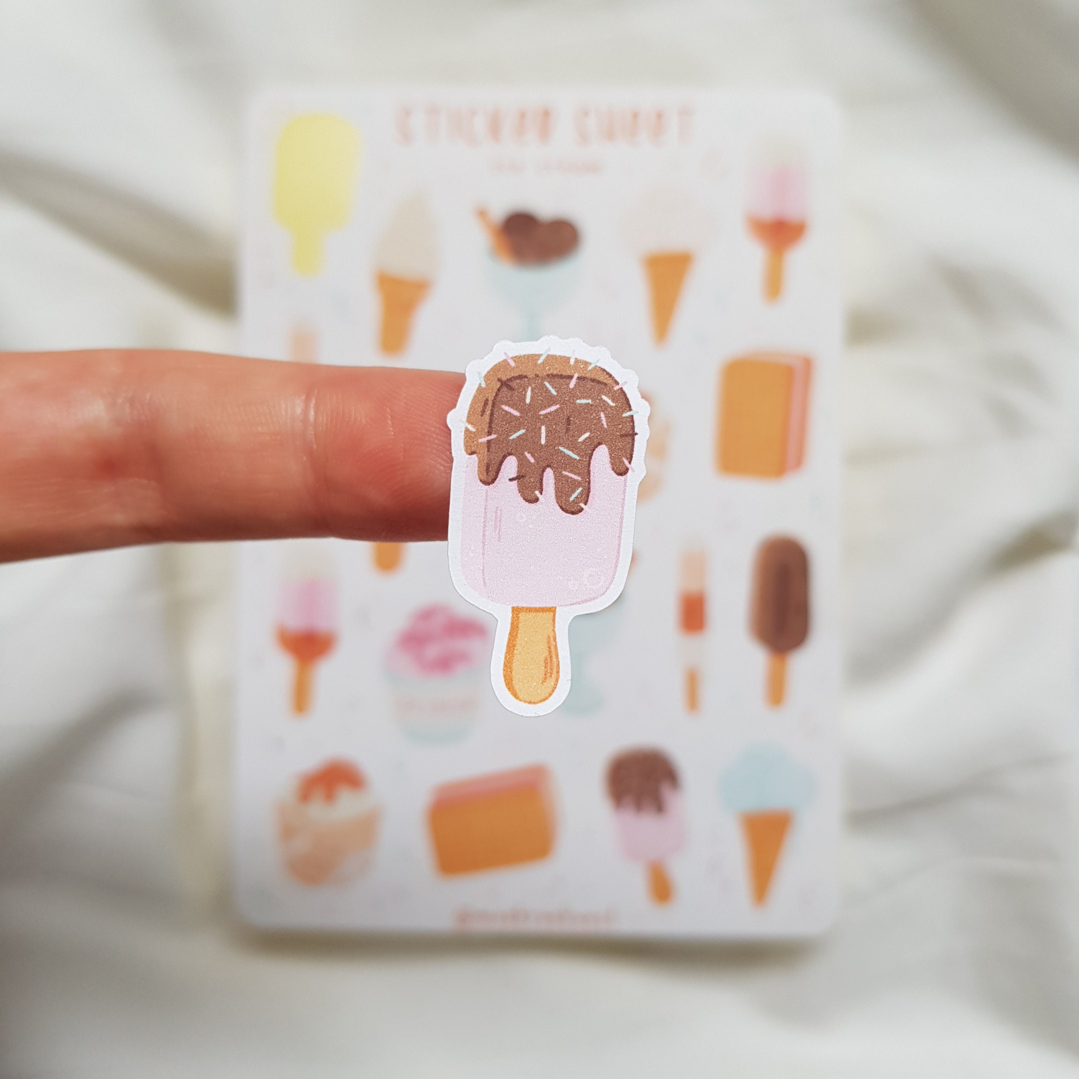 Papercraft Bullet Journal or Planner Accessories 46 Ice-Cream Stickers ...
