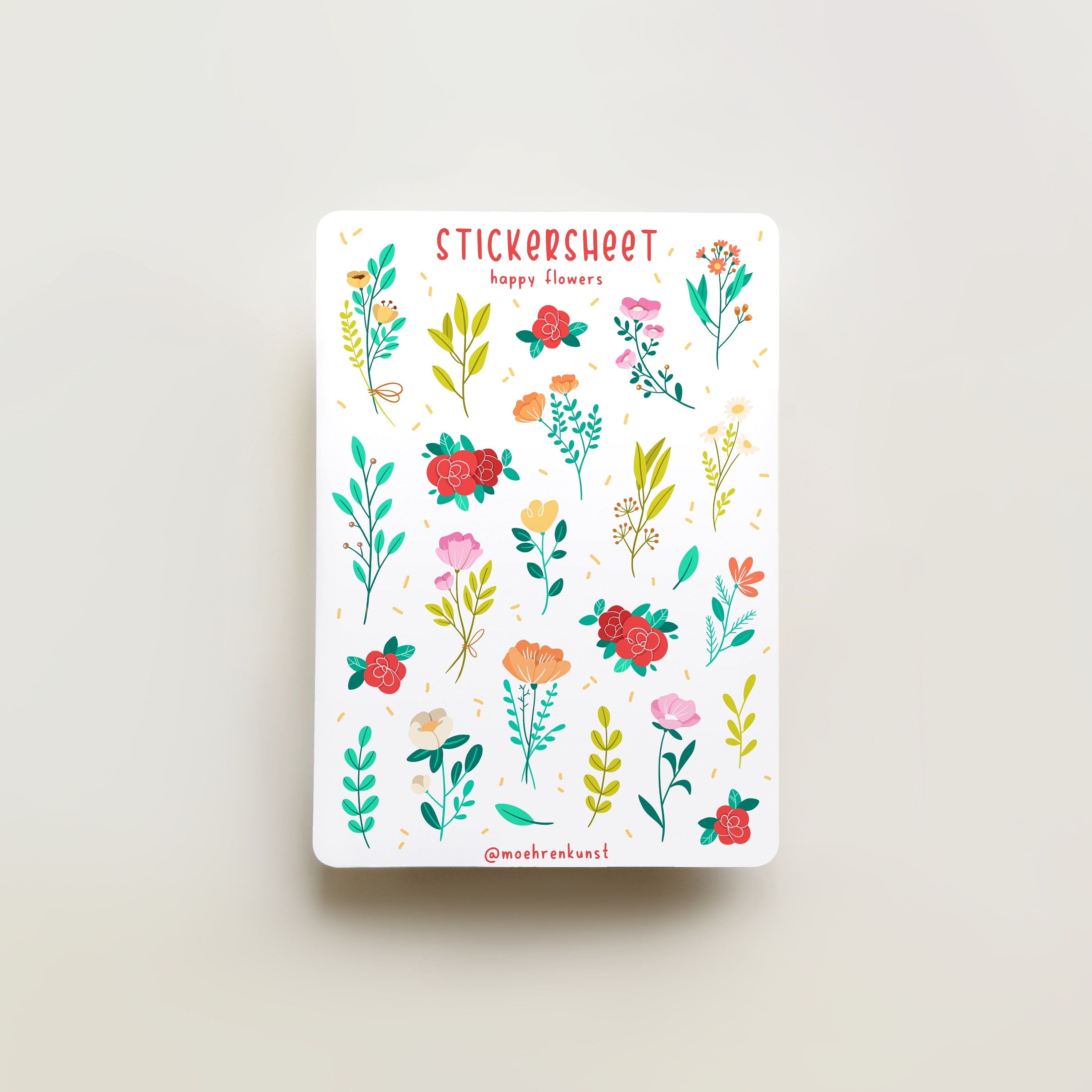 Flower Stickers Bullet Journal Stickers Bloom BuJo Sticker Planner ...